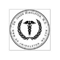 Medical Symbol with Text Rubber Stamp | Zazzle