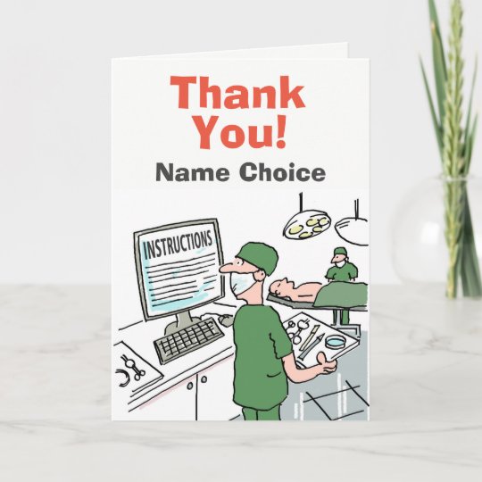 Medical Thank You Card to Personalise Inside | Zazzle.com