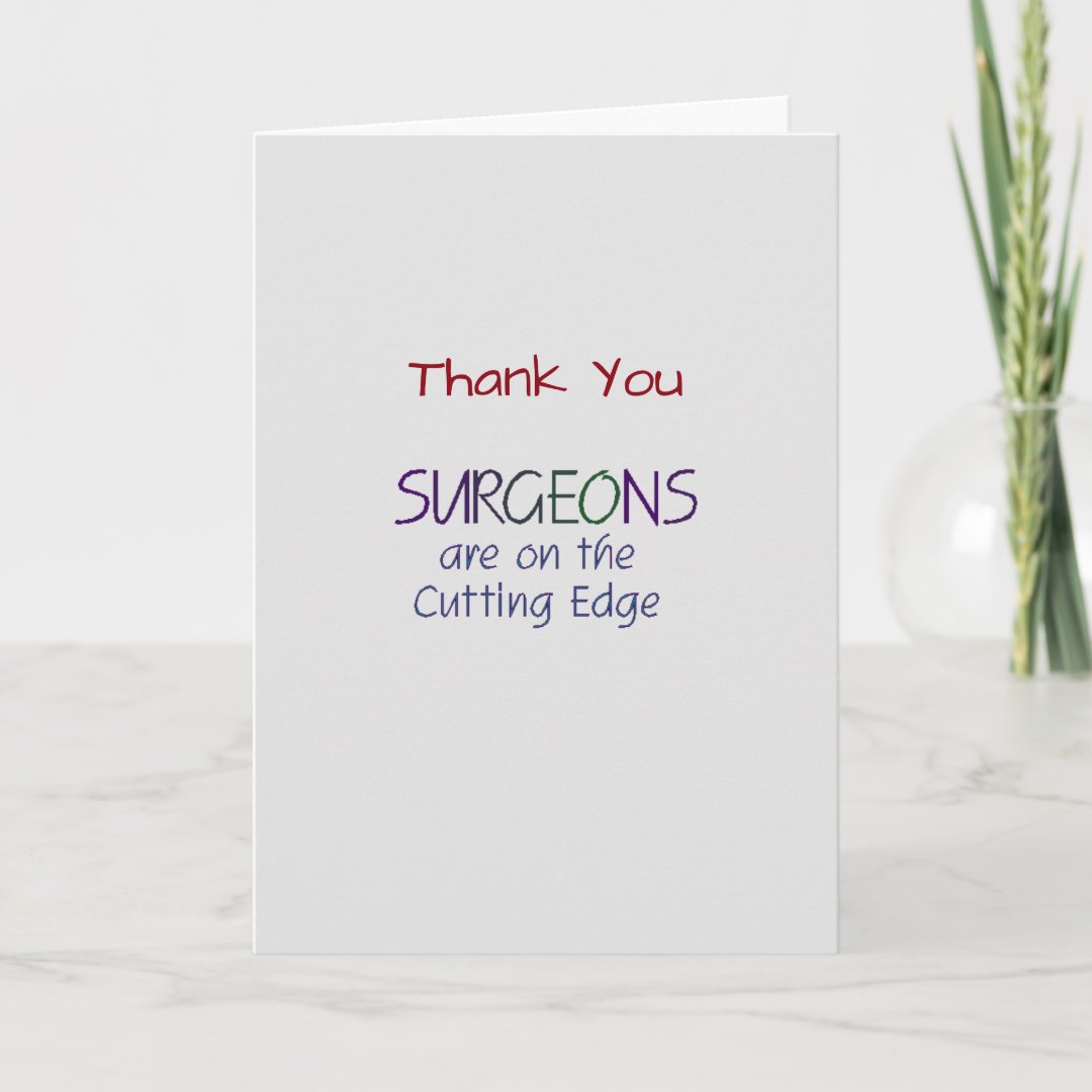Medical Thank You Surgeon | Zazzle