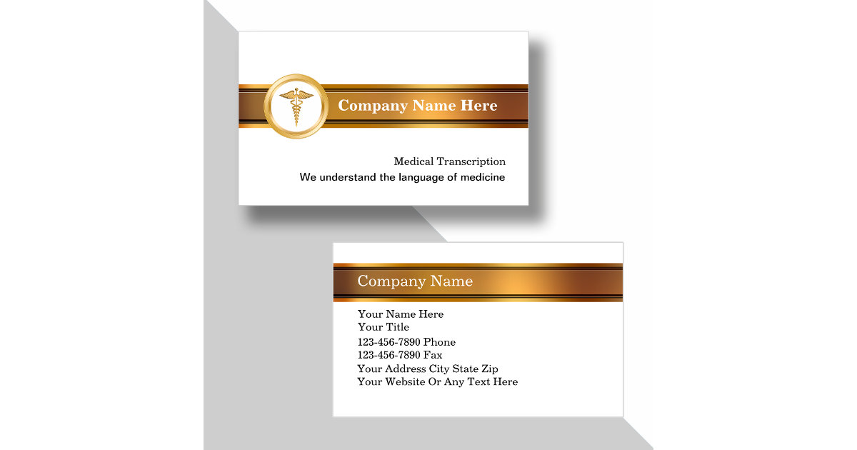 Medical Transcription Business Cards | Zazzle
