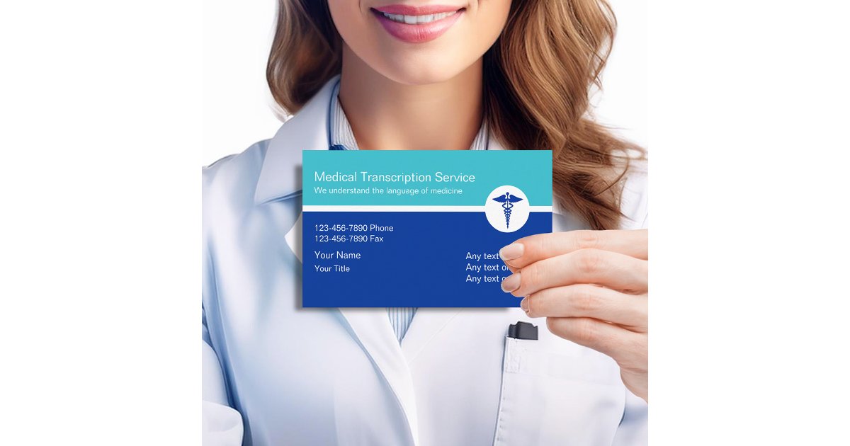 Medical Transcription Business Cards | Zazzle