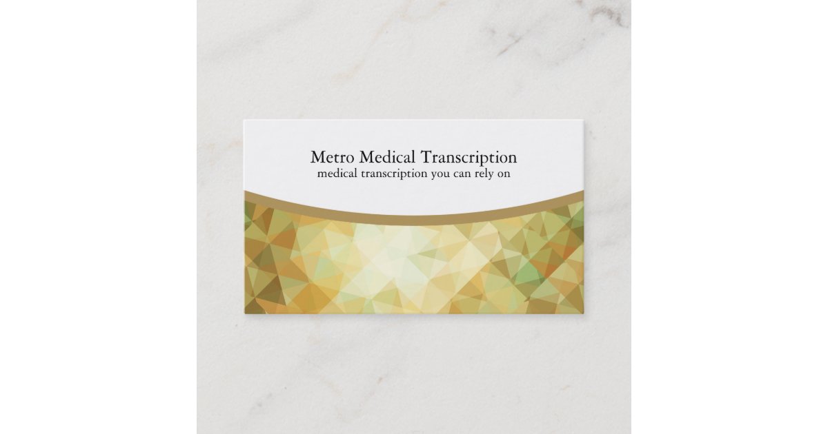Medical Transcription Business Cards | Zazzle