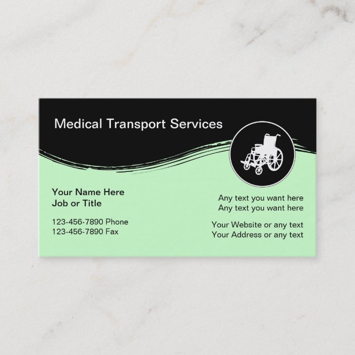 Medical Transport Business Cards | Zazzle.com