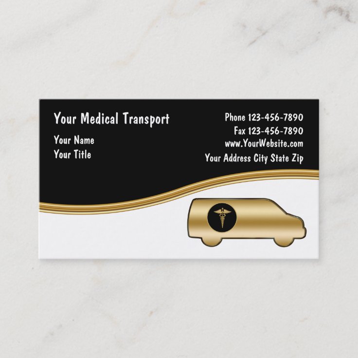 Medical Transport Business Cards | Zazzle