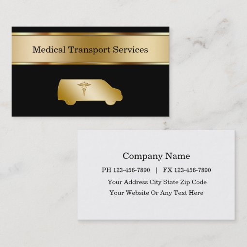 Medical Transport Business Cards | Zazzle