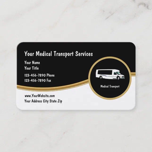 Medical Transport Classy Business Cards | Zazzle