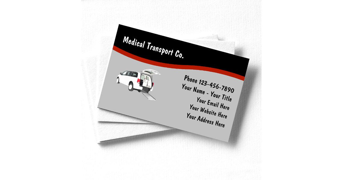 Medical Transport Vehicle Business Card | Zazzle