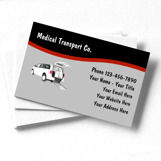 Medical Transport Vehicle Business Card | Zazzle