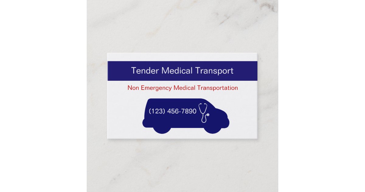 Medical Transportation Business Cards | Zazzle.com
