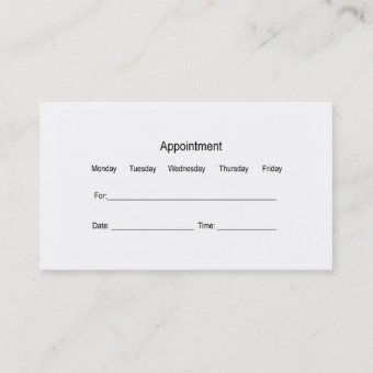 Medical Vein Center Appointment Card | Zazzle