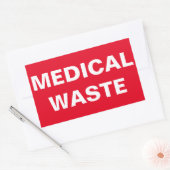 Medical Waste Sign Rectangular Sticker | Zazzle