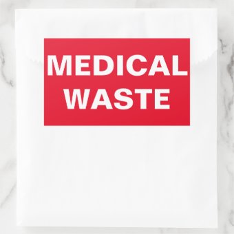 Medical Waste Sign Rectangular Sticker | Zazzle
