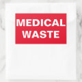 Medical Waste Sign Rectangular Sticker | Zazzle