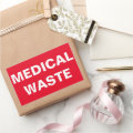 Medical Waste Sign Rectangular Sticker | Zazzle