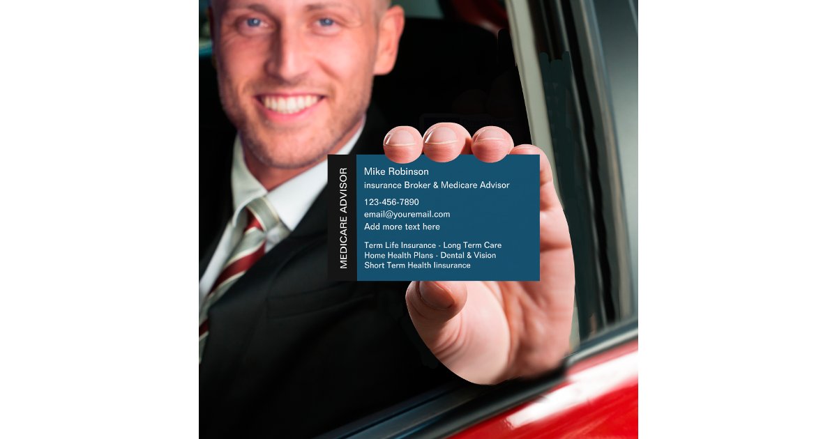 Medicare Health Insurance Rep Business Card | Zazzle