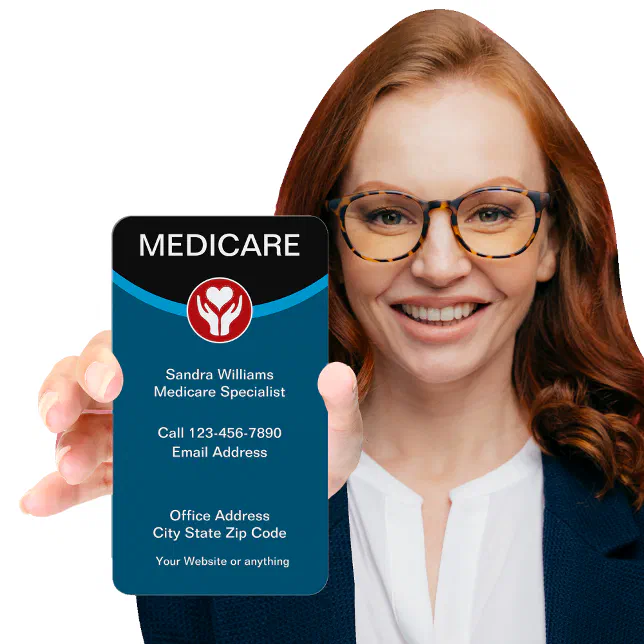 Medicare Specialist Healthcare Agent Business Card | Zazzle