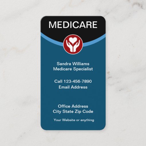 Medicare Specialist Healthcare Agent Business Card | Zazzle