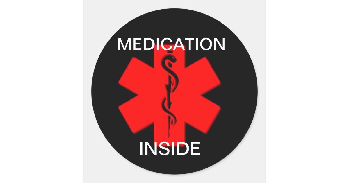 Medication Inside Sticker | Zazzle