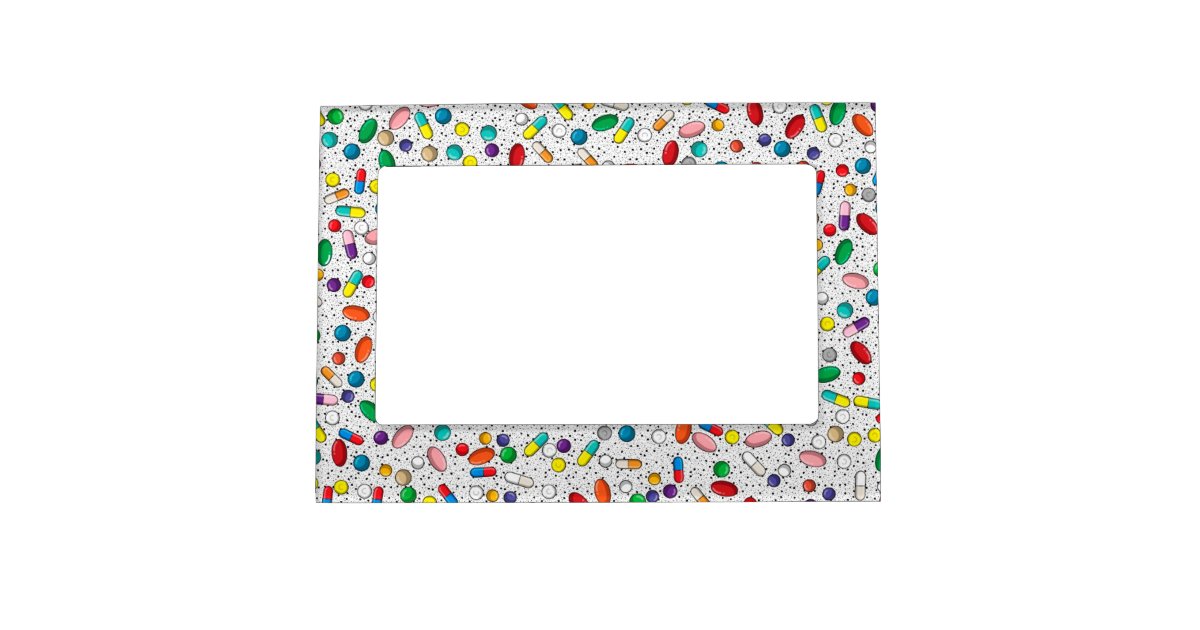 Medication Nurse Pharmacy Doctor Pill Design Magnetic Frame | Zazzle