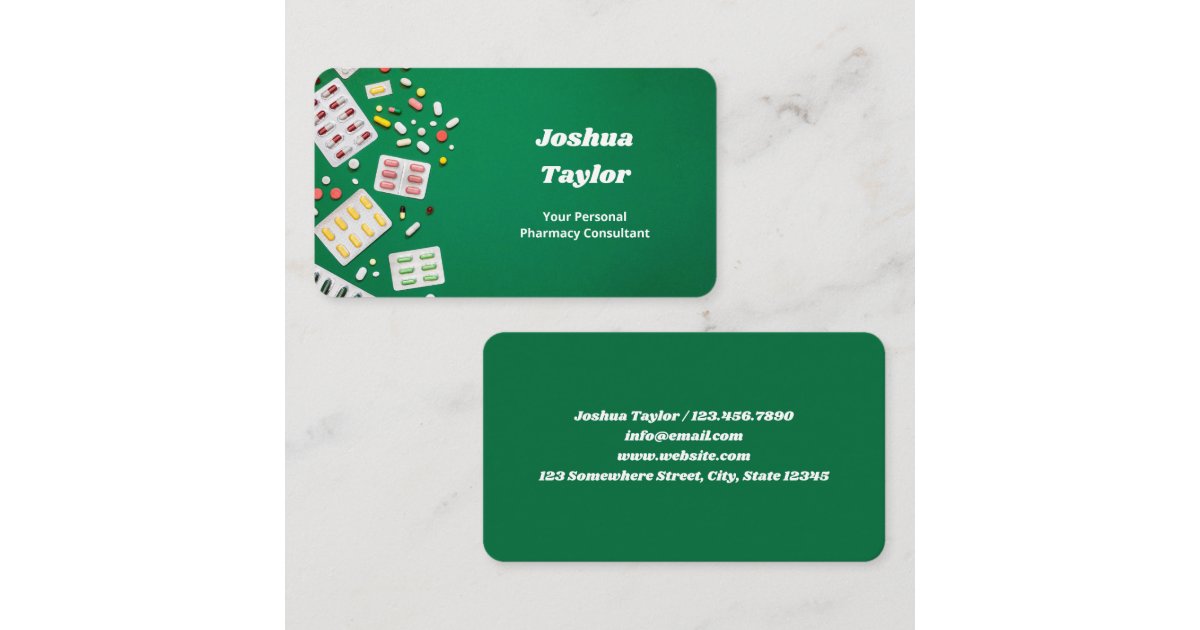 Medication Pharmacist Business Card | Zazzle