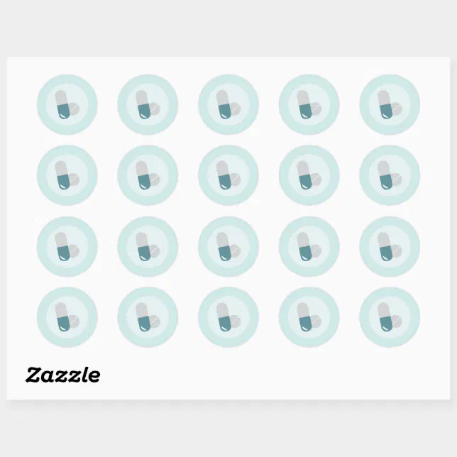 Medication Pills Classic Round Sticker | Zazzle