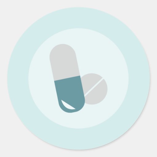 Medication Pills Classic Round Sticker | Zazzle