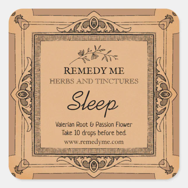 Medicinal Herbal Sleep Remedy Tincture Labels | Zazzle