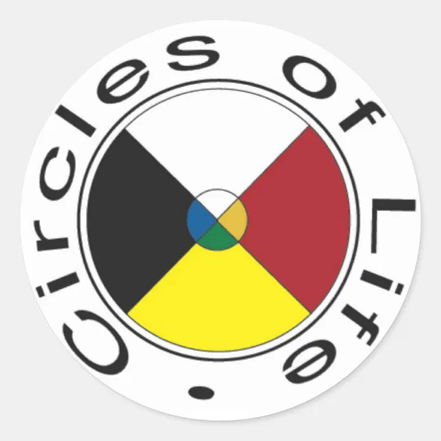 Medicine Wheel - Four Seasons Classic Round Sticker | Zazzle