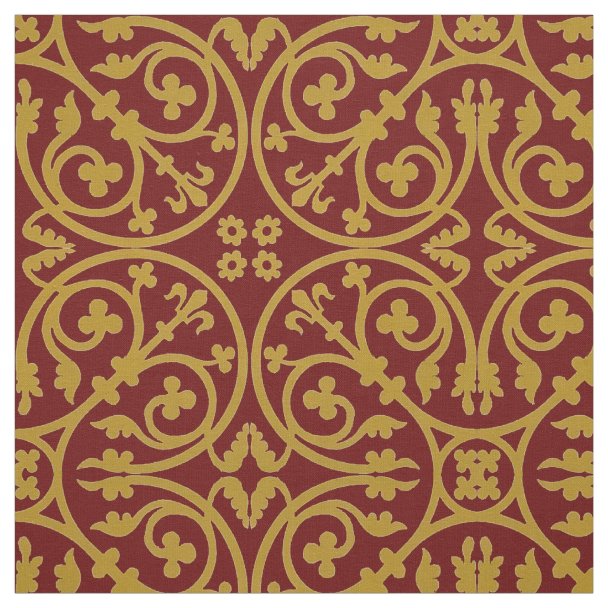 Fleur De Lis Pattern Fabric | Zazzle