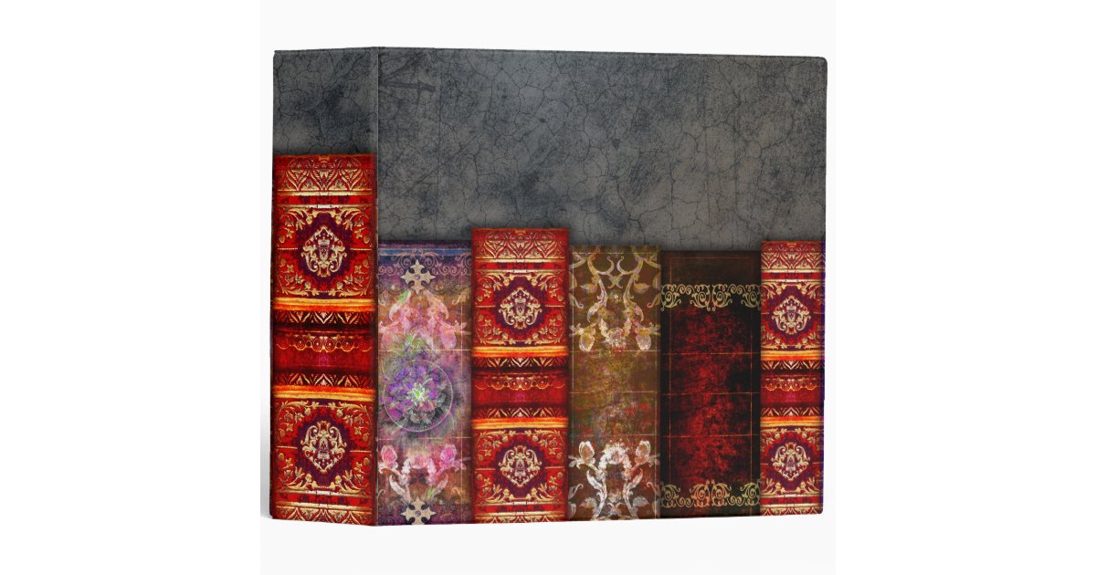 Medieval Ancient Tome Book Shelf 3 Ring Binder | Zazzle
