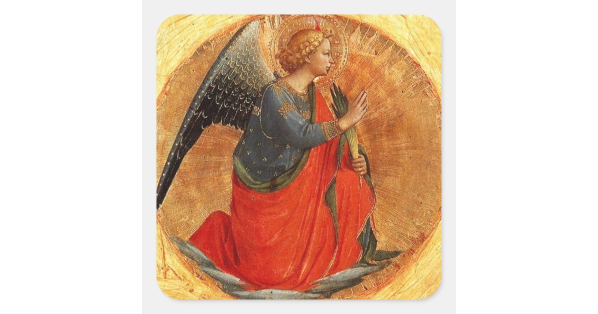 Medieval Angel Stickers | Zazzle