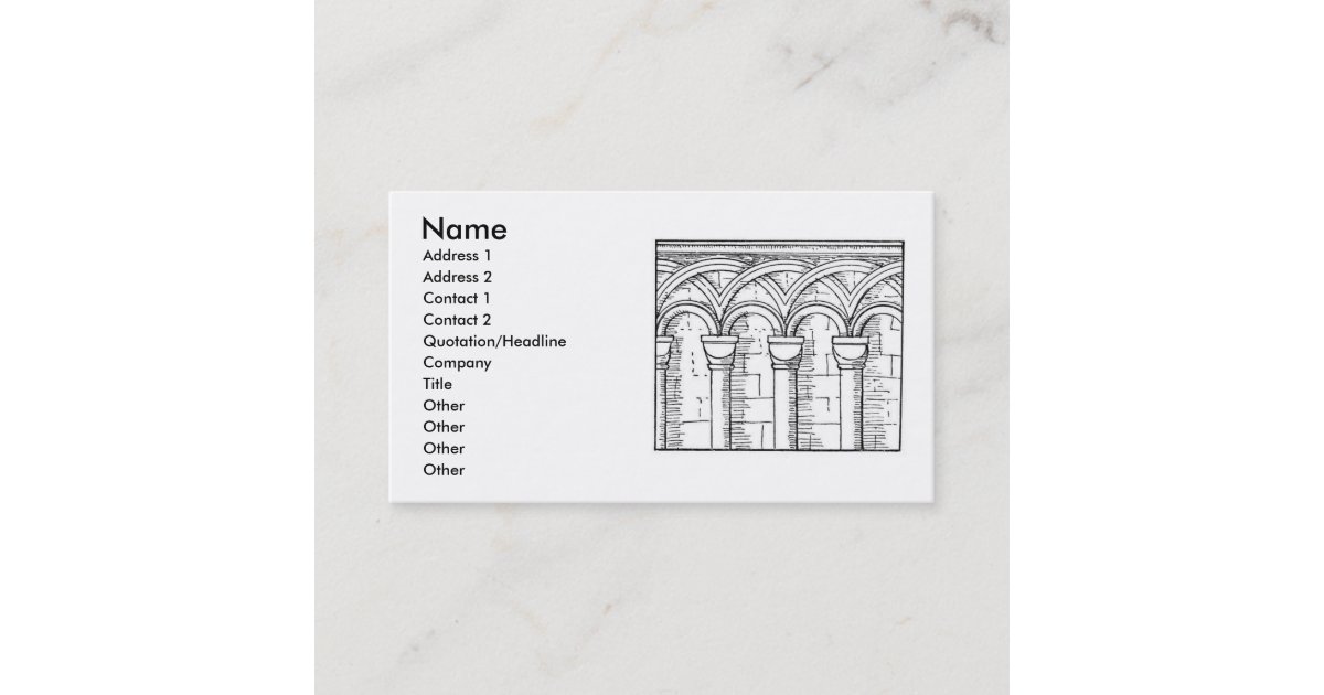 Medieval Architecture Business Card | Zazzle