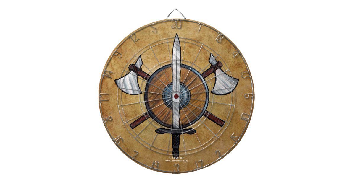 Medieval Arms Dart Board | Zazzle