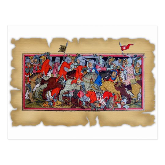 Medieval battle postcard | Zazzle.com