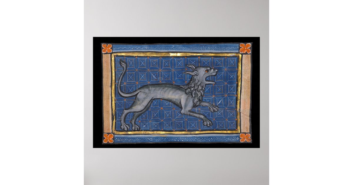 Medieval Bestiary Hyena c. 1270 Poster | Zazzle