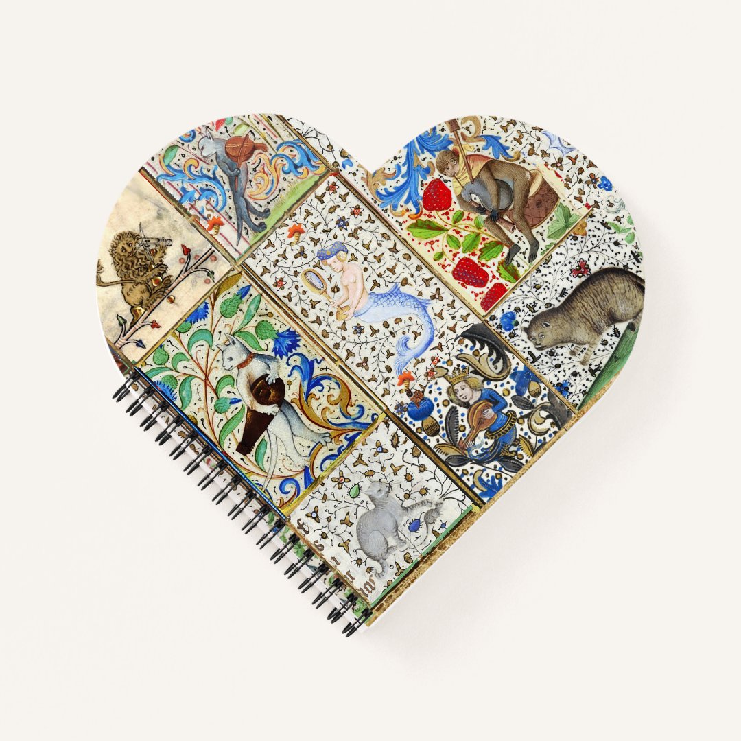 MEDIEVAL BESTIARY PLAYING MUSICAL INSTRUMENTS NOTEBOOK | Zazzle