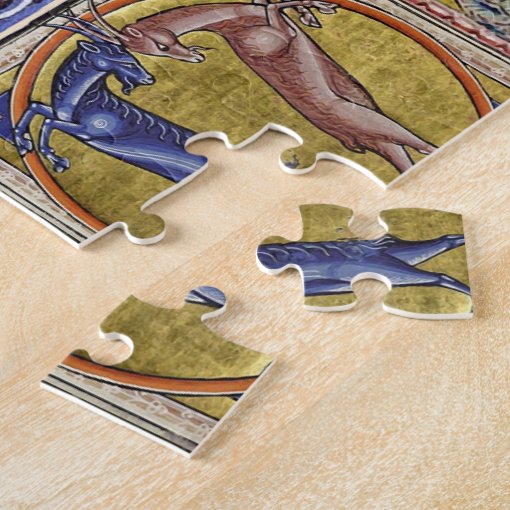 MEDIEVAL BESTIARY,UNICORN,FANTASTIC ANIMALS JIGSAW PUZZLE | Zazzle