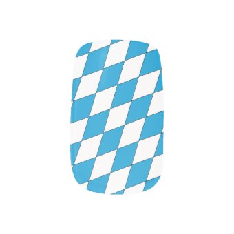 Medieval Blue White Bavaria Lozenges Pattern Minx Nail Art | Zazzle