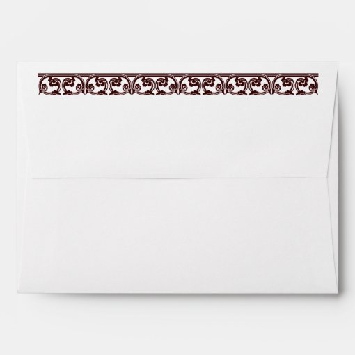 Medieval Brown Border Envelope Template | Zazzle