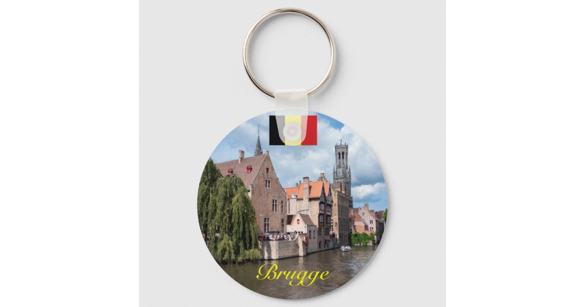 Medieval Brugge - Pro Photo Keychain | Zazzle