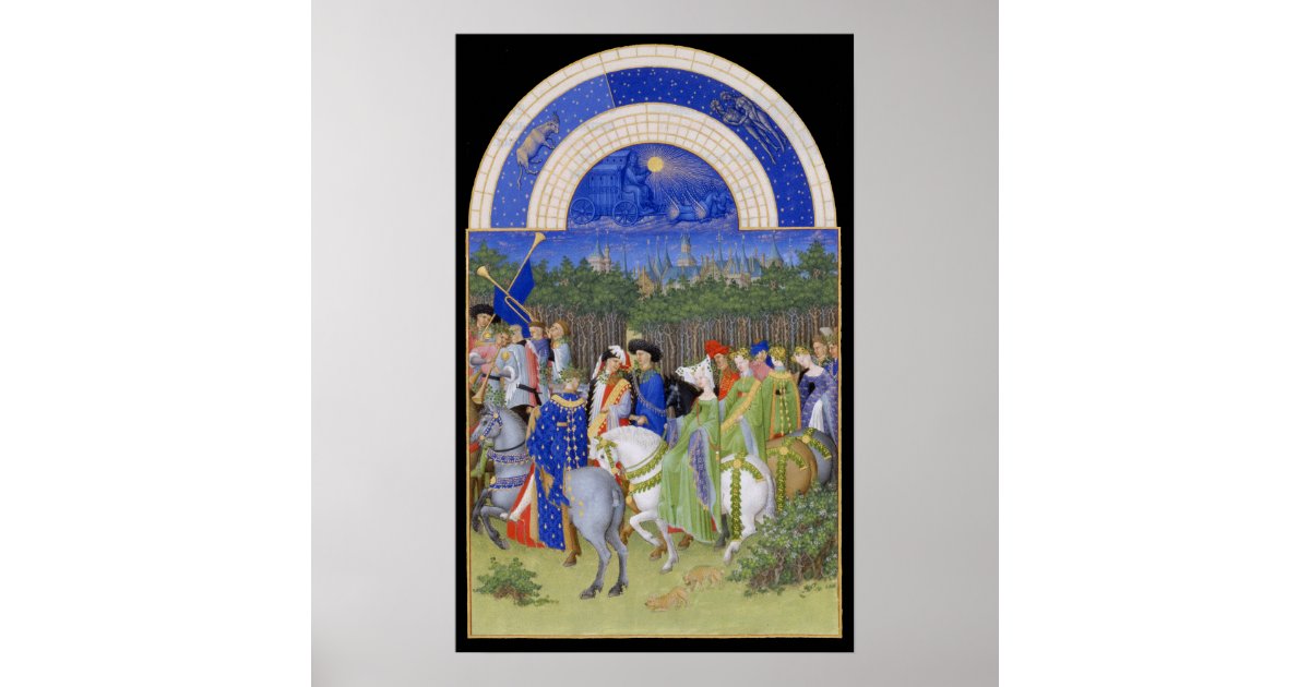 Medieval Calendar May Taurus & Gemini Poster | Zazzle