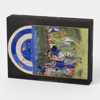 Medieval Calendar May Taurus & Gemini Wooden Box Sign | Zazzle