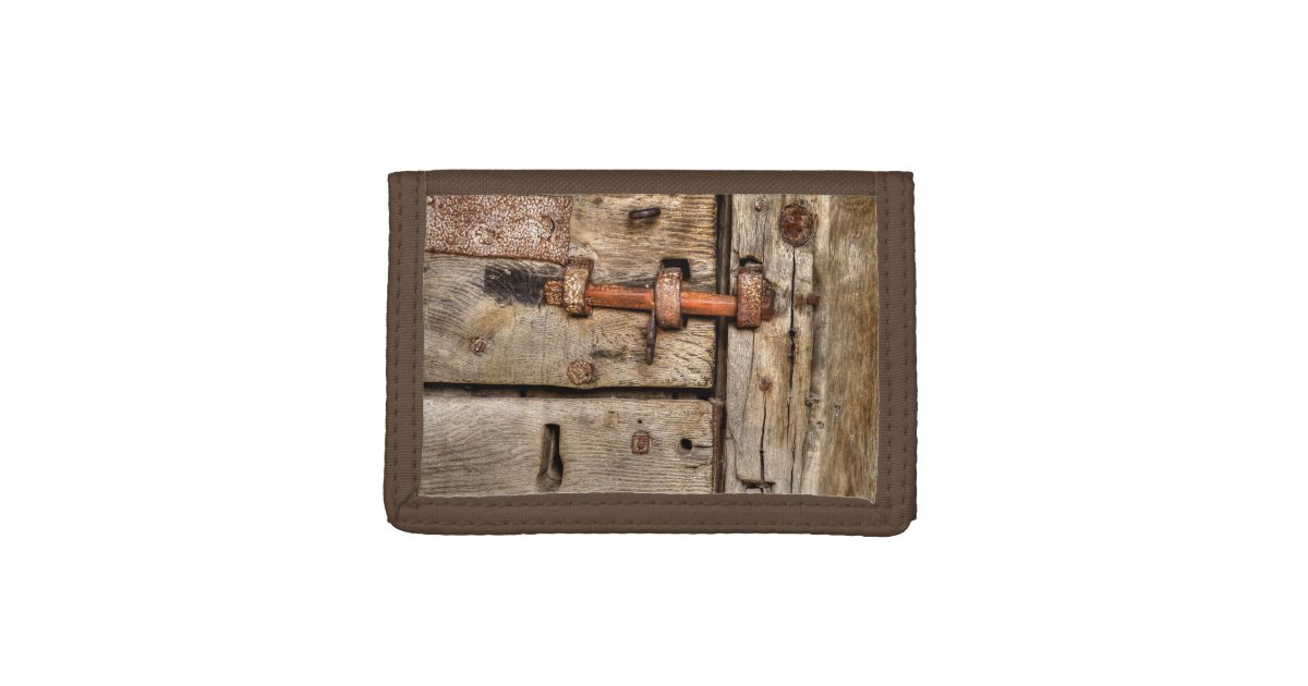 Medieval Castle Lock & Latch Door UK Trifold Wallet | Zazzle
