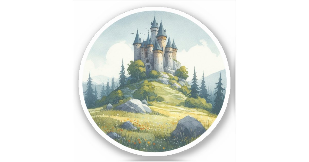 Medieval Castle Sticker | Zazzle