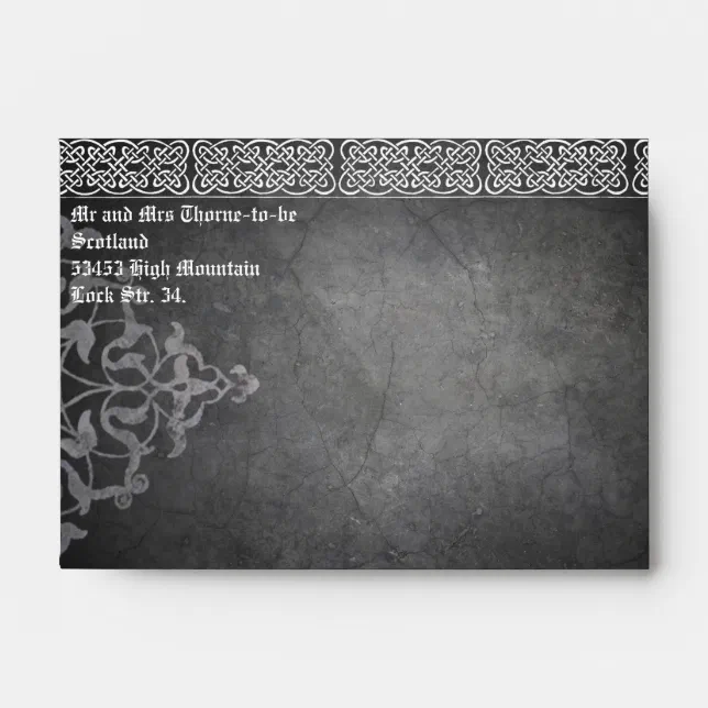 Medieval Celtic Wedding Envelope | Zazzle