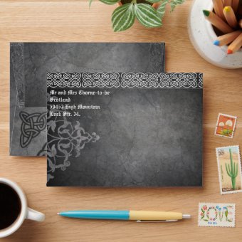 Medieval Celtic Wedding Envelope | Zazzle