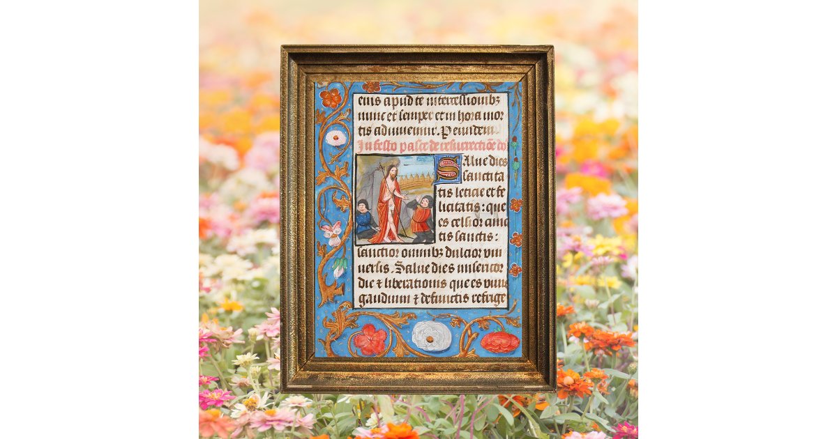 Medieval Christian Catholic Resurrection Easter Poster | Zazzle