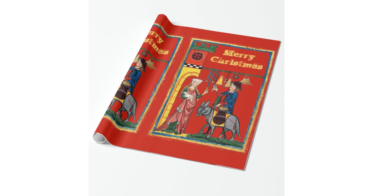 Medieval Christmas Wrapping Paper | Zazzle