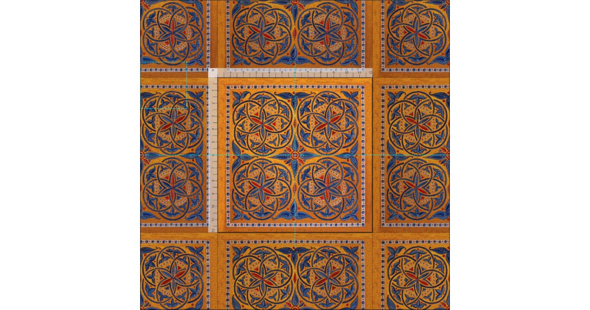 Medieval circles fabric | Zazzle