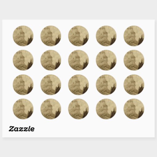 Medieval Classic Round Sticker | Zazzle